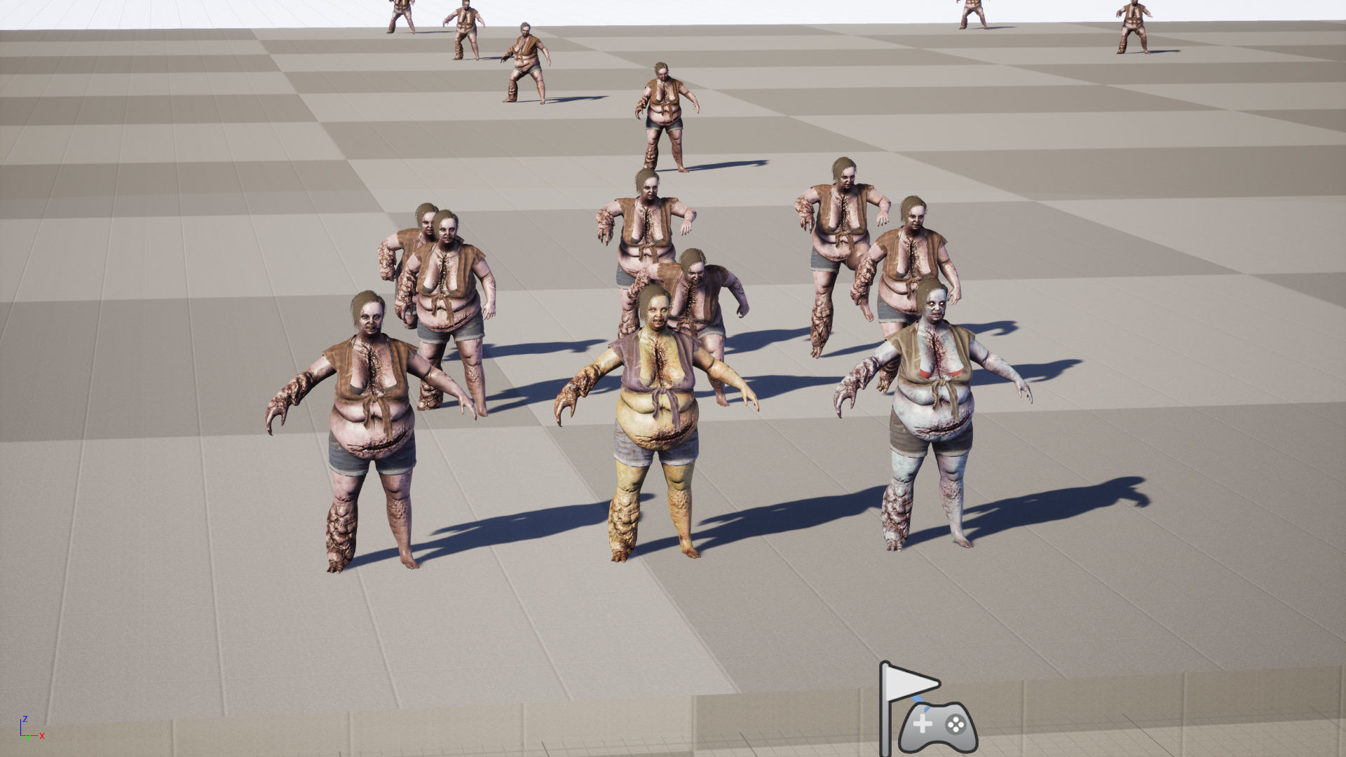 3D model Urban Zombie 7 for pack VR / AR / low-poly rigged animated ...