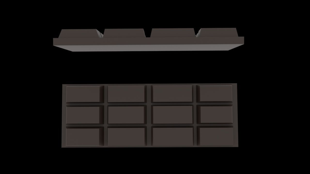 3D model Chocolate Cake and Chocolate Bar Low Polygon VR / AR / low ...