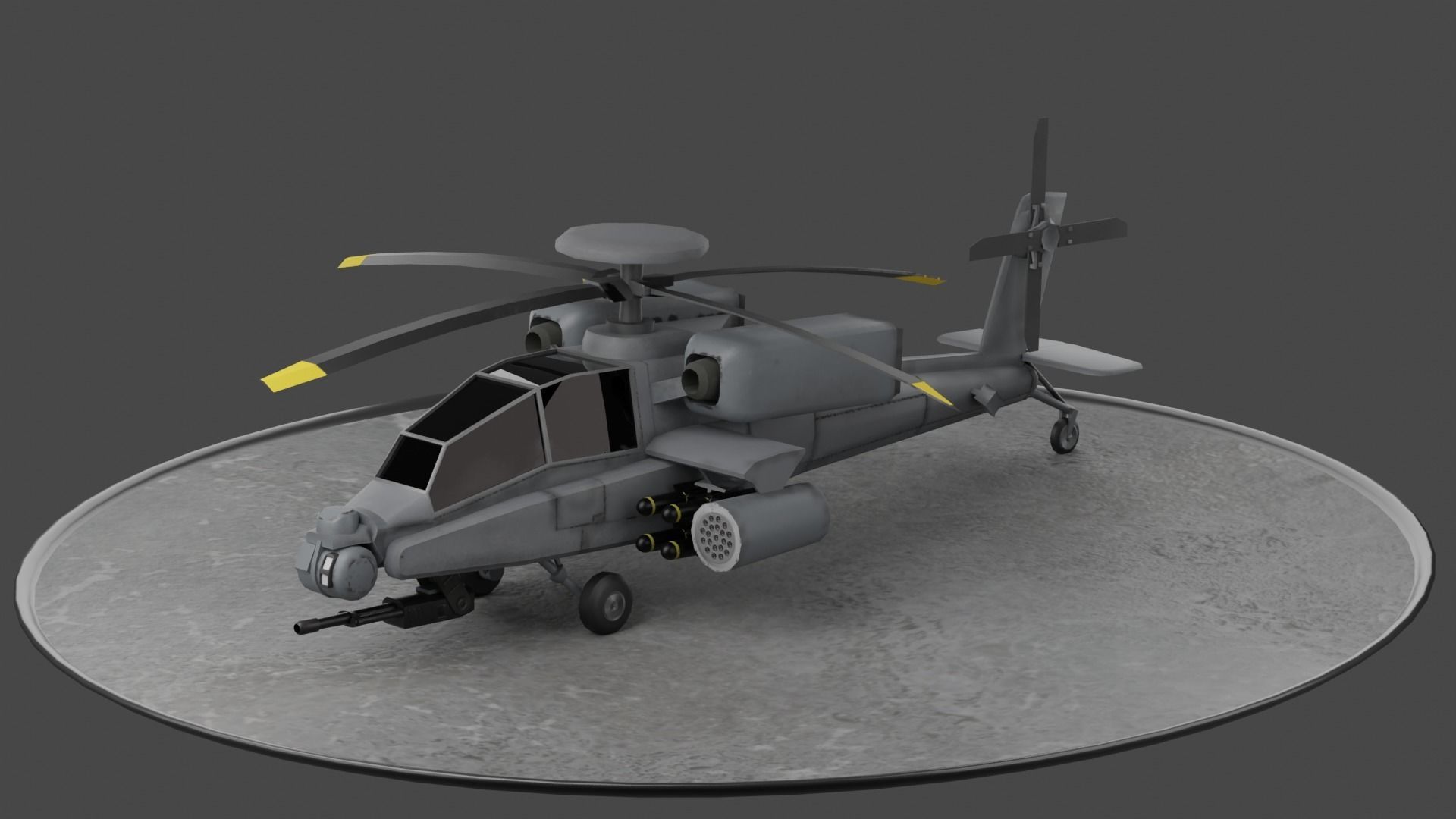3D model Mini Ah-64 VR / AR / low-poly | CGTrader