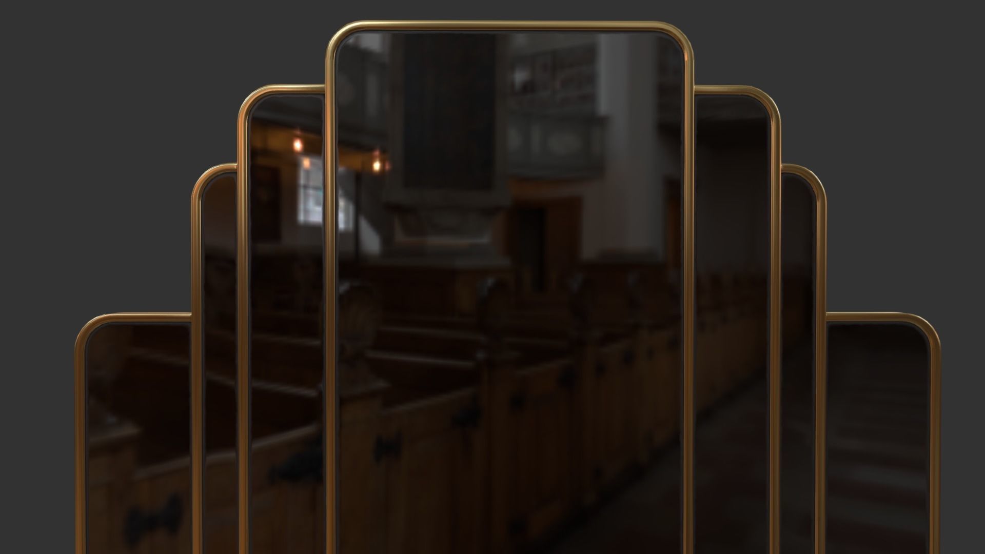 Art Deco mirror free VR / AR / low-poly 3D model | CGTrader