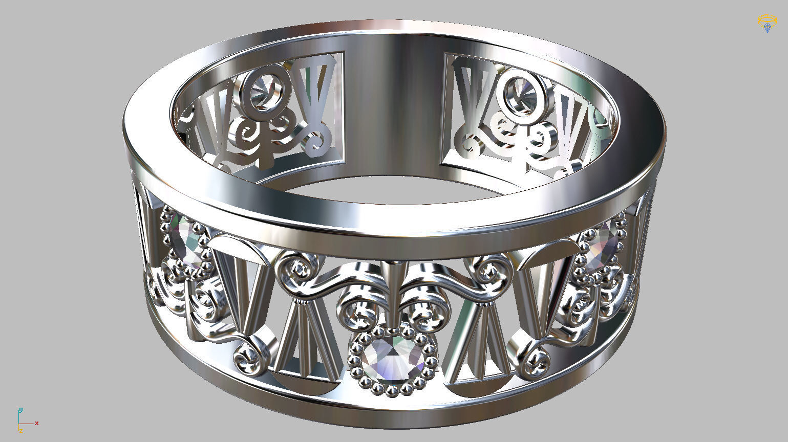Law Graduate Ring 3D model 3D printable | CGTrader