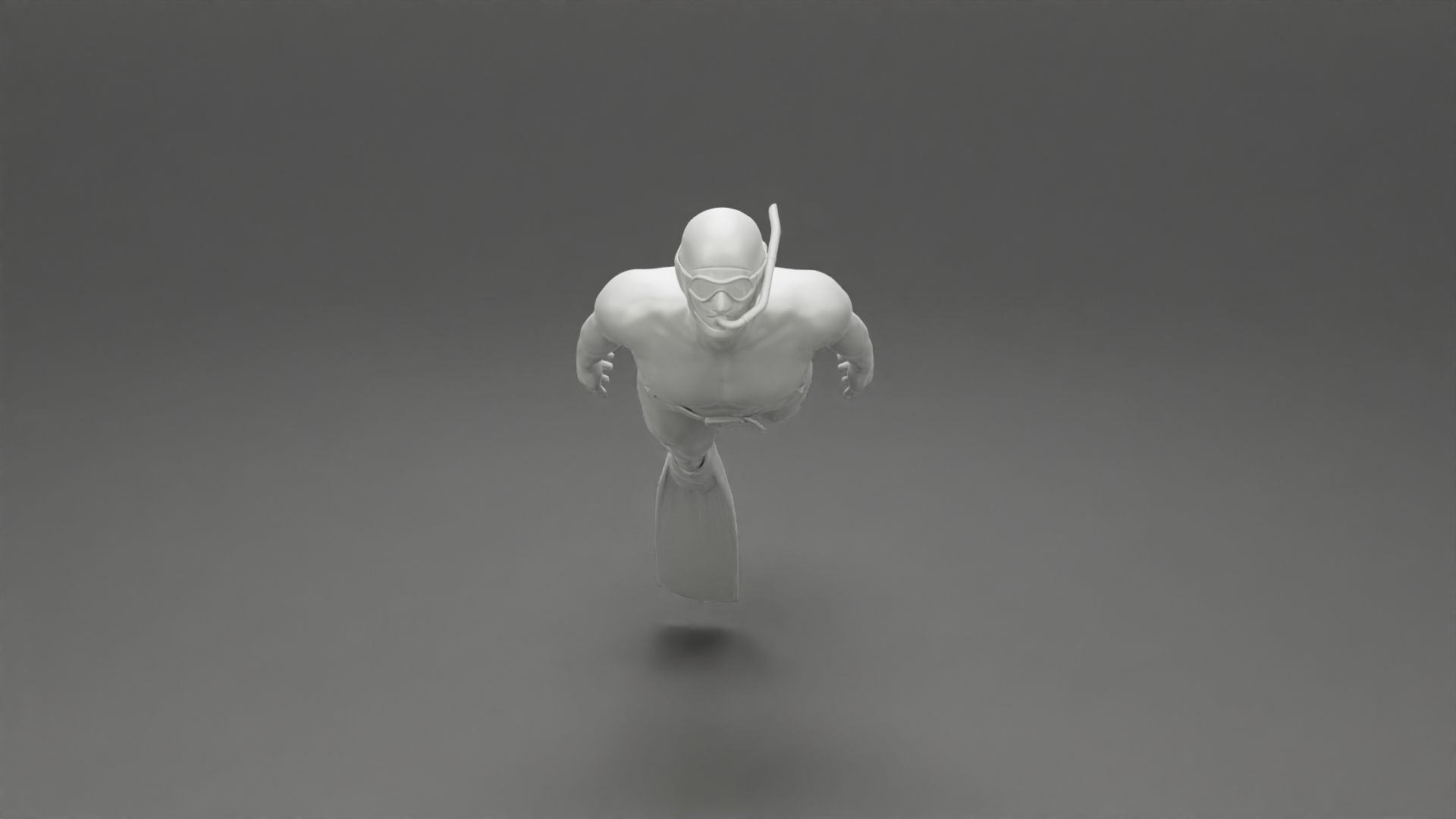 Scuba diver swimming 3D model 3D printable | CGTrader