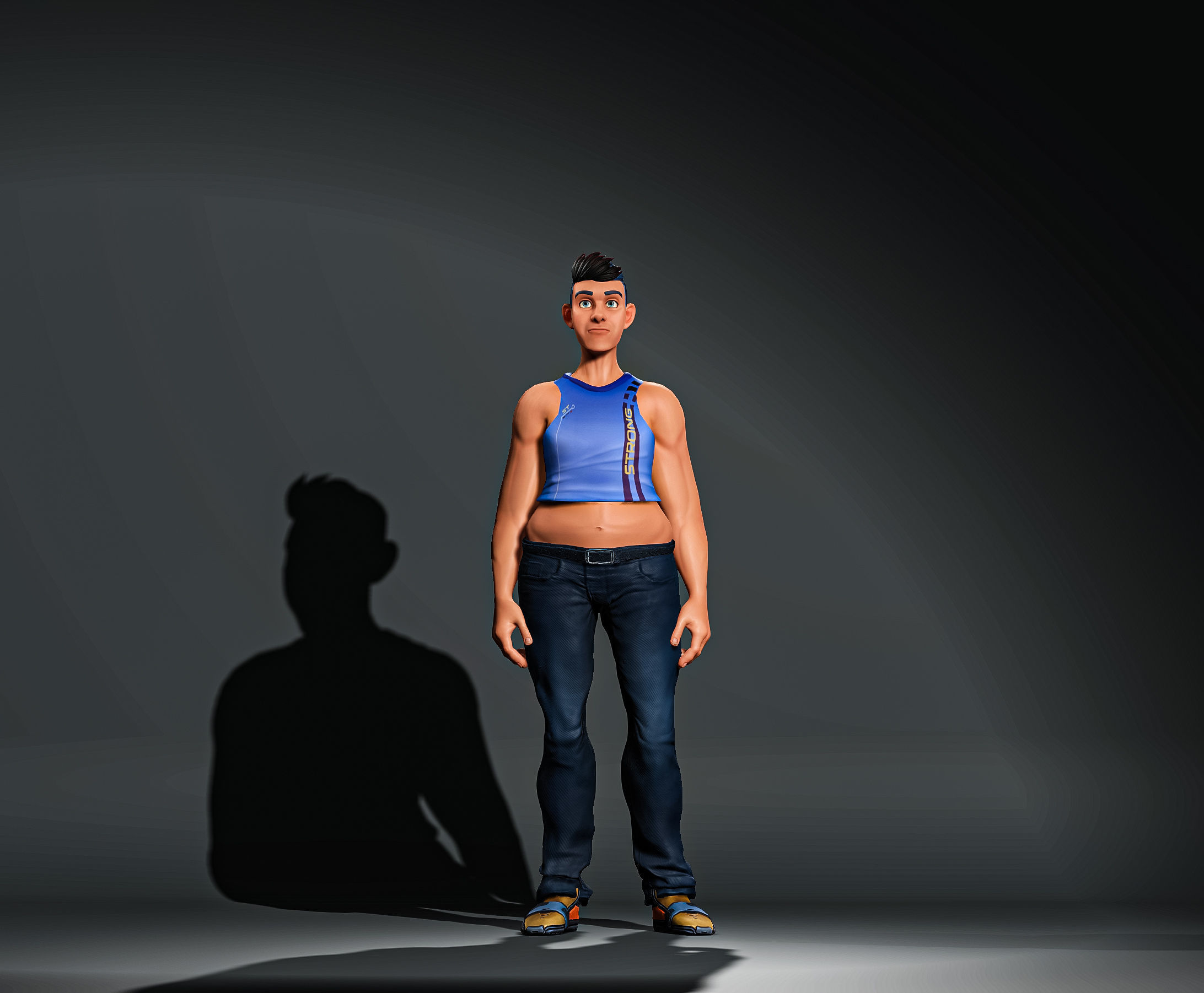 3D model High Quality Stylized Fat Man VR / AR / low-poly | CGTrader