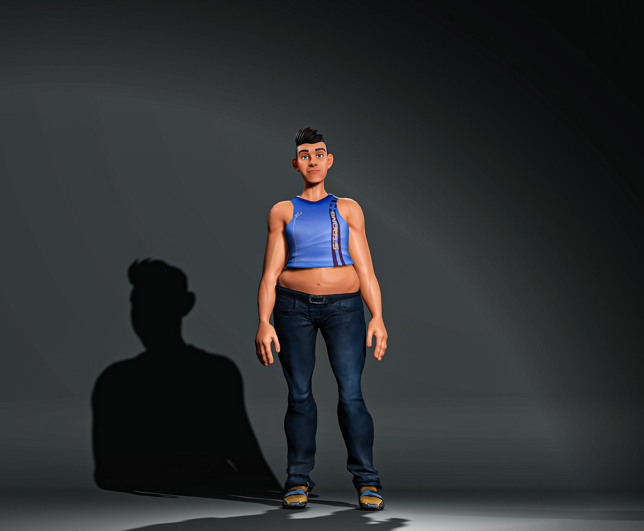 3D model High Quality Stylized Fat Man VR / AR / low-poly | CGTrader