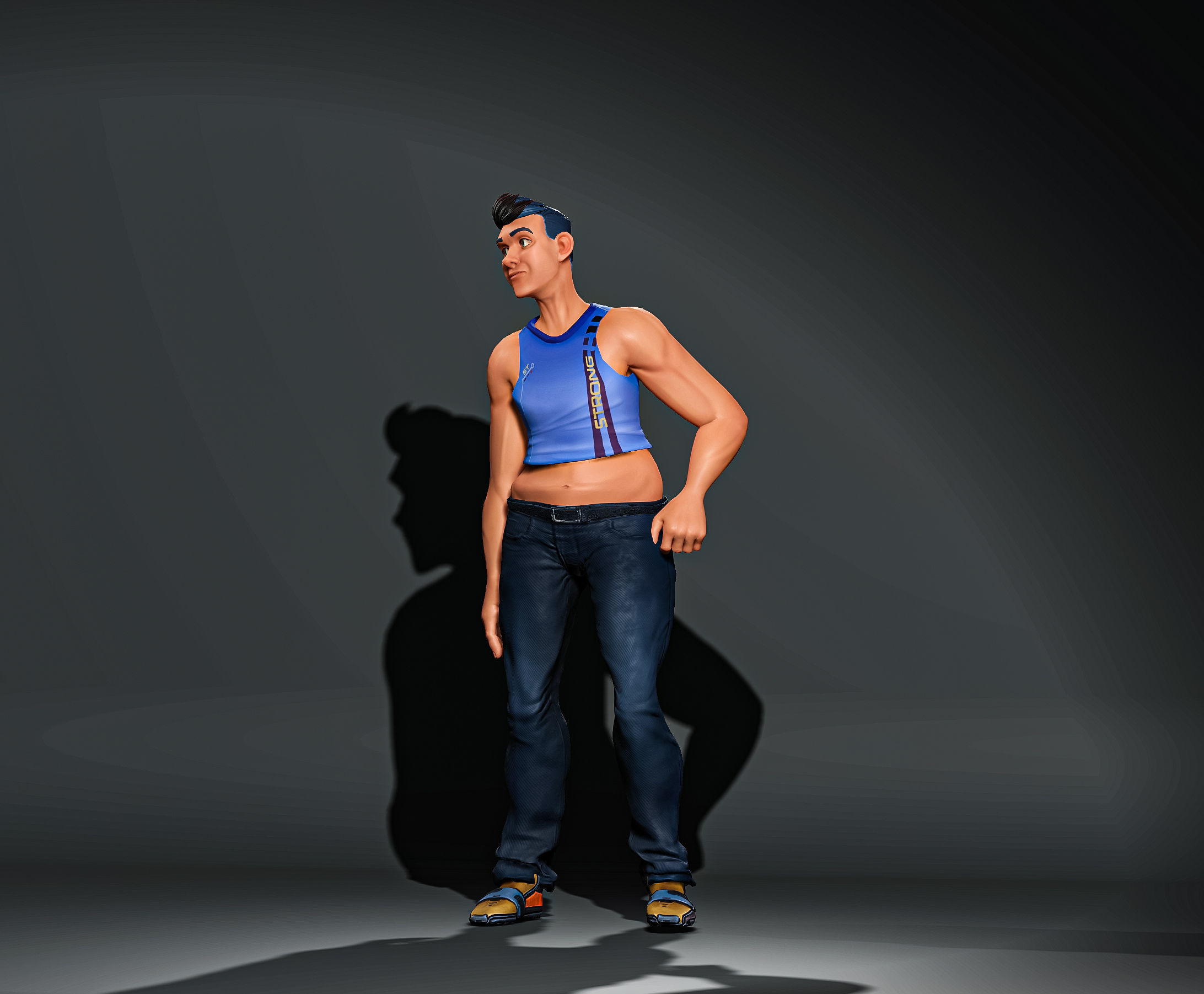 3D model High Quality Stylized Fat Man VR / AR / low-poly | CGTrader