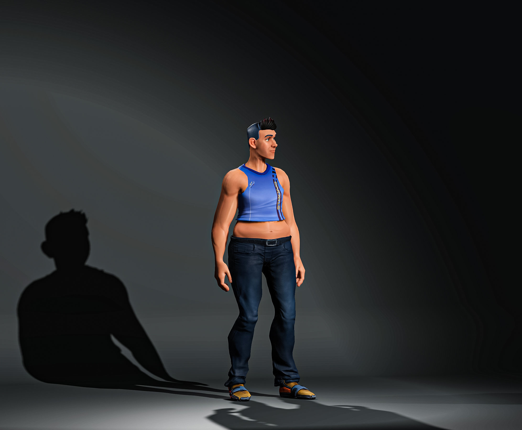 3D model High Quality Stylized Fat Man VR / AR / low-poly | CGTrader