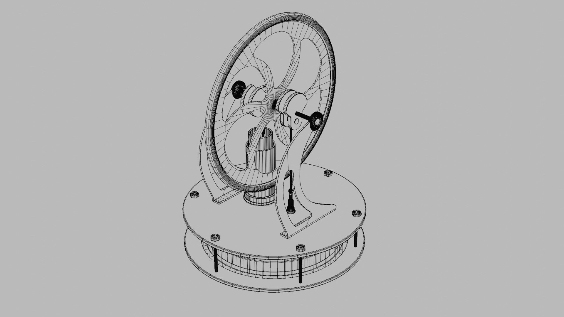 Stirling Motor free 3D model animated rigged | CGTrader