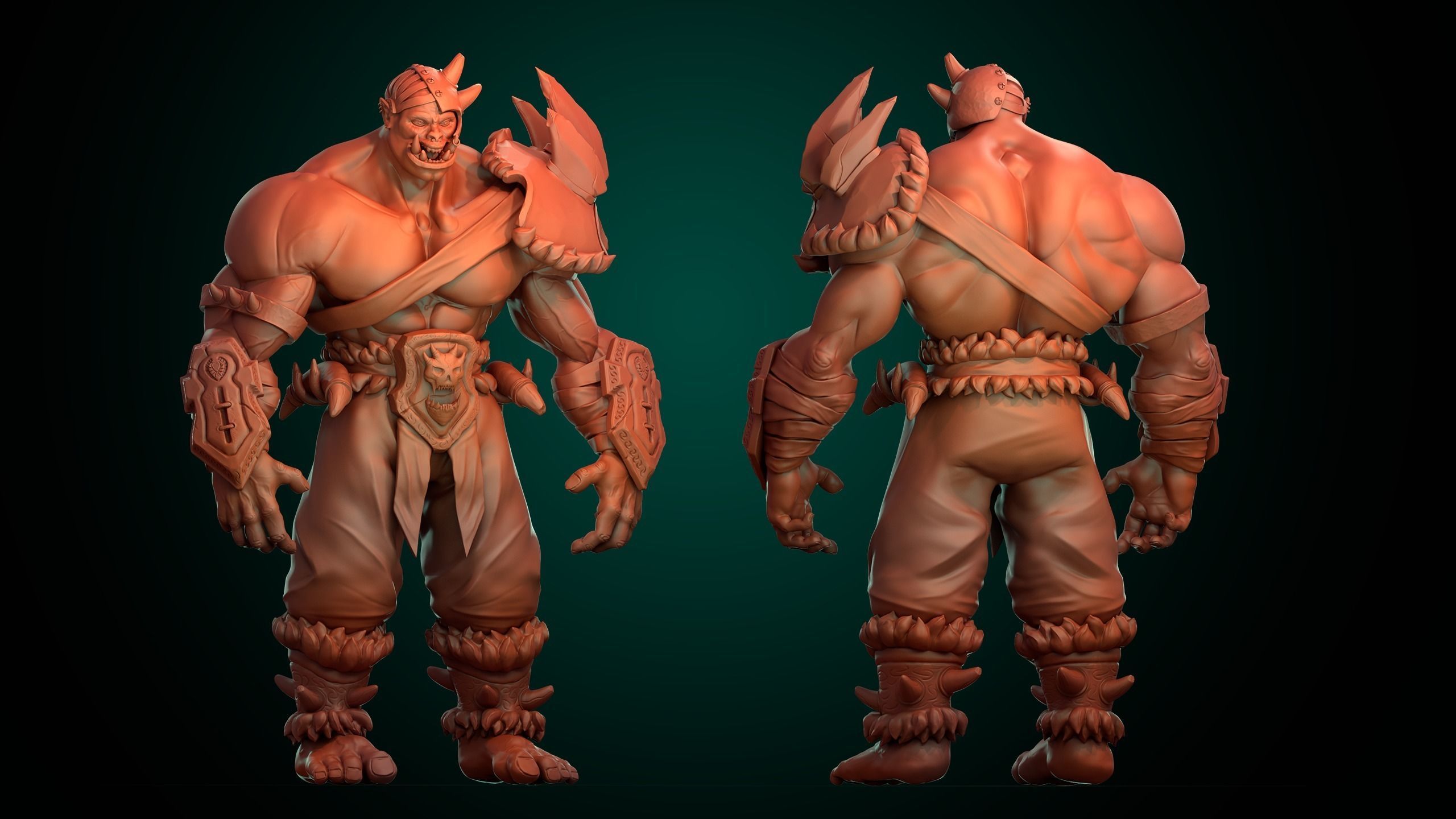 Orc Fighter 3D model 3D printable | CGTrader