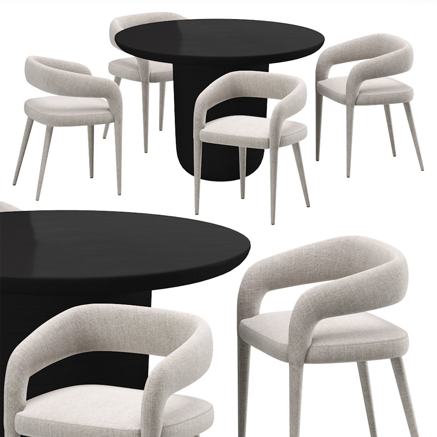 Dining Set by CB2 3D model | CGTrader