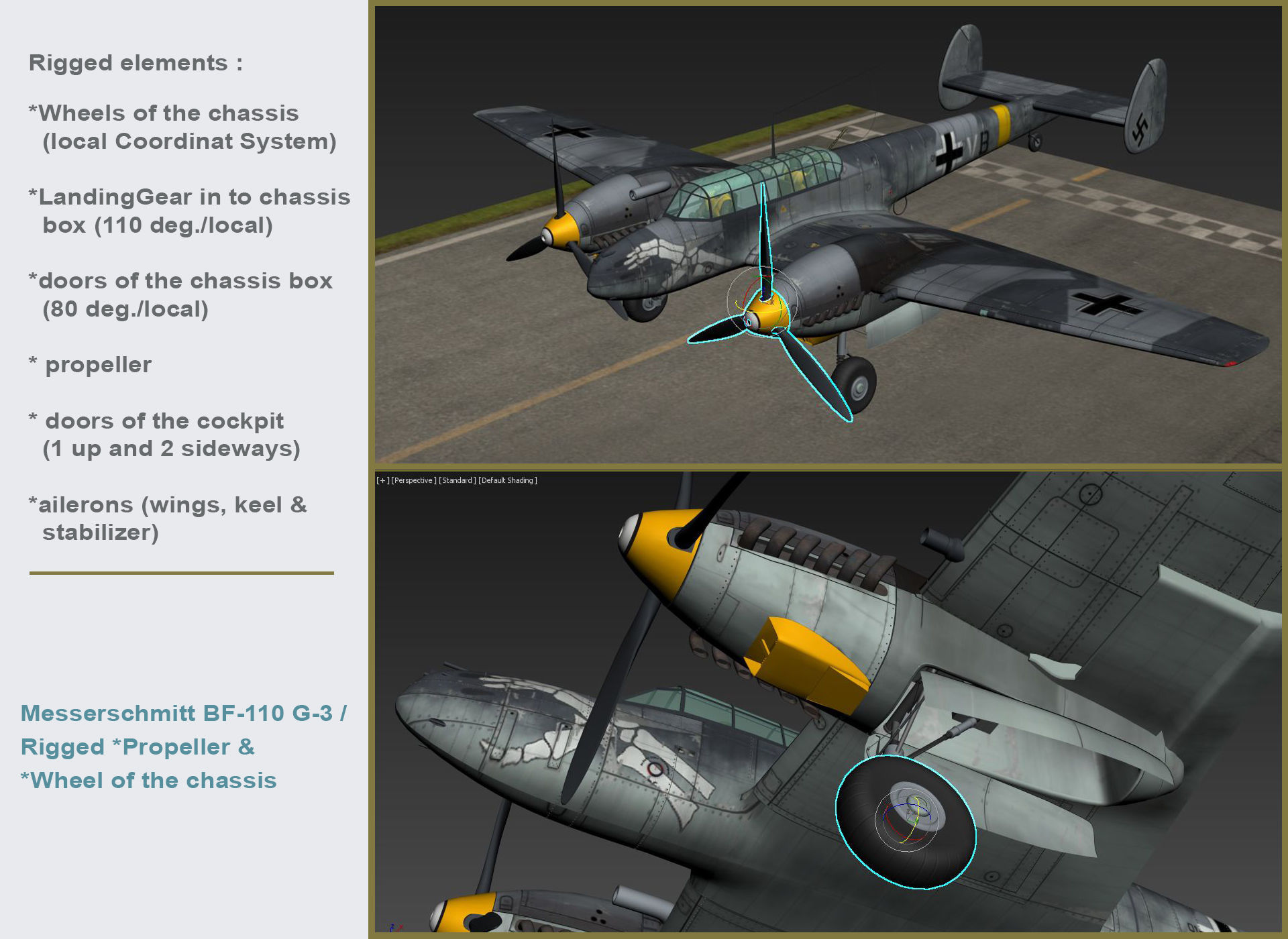 Messerschmitt Bf 110G-3 3D model rigged | CGTrader