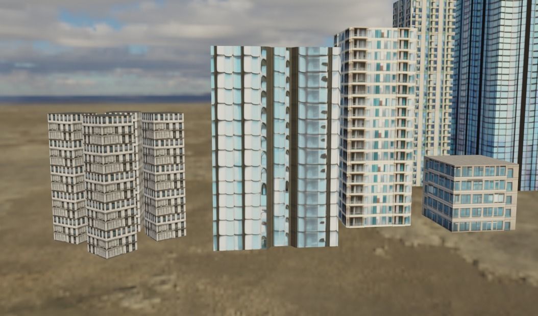 Building Pack 1 free VR / AR / low-poly 3D model | CGTrader