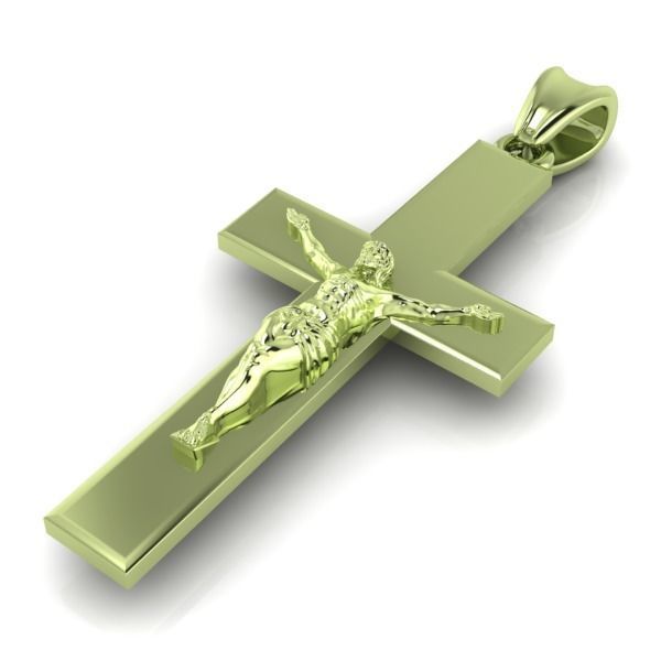Crucifix Charm Pendant Engravable with Jesus in Holy Cross 3D model 3D ...