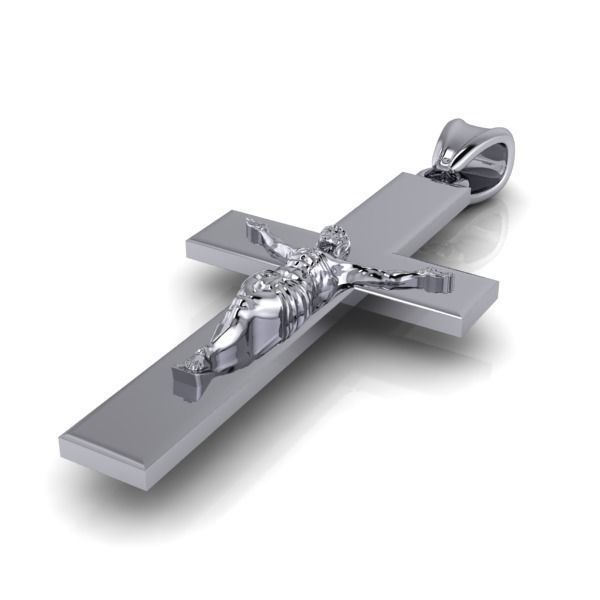 Crucifix Charm Pendant Engravable with Jesus in Holy Cross 3D model 3D ...