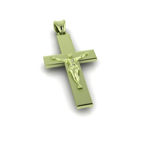 Crucifix Charm Pendant Engravable with Jesus in Holy Cross 3D model 3D ...