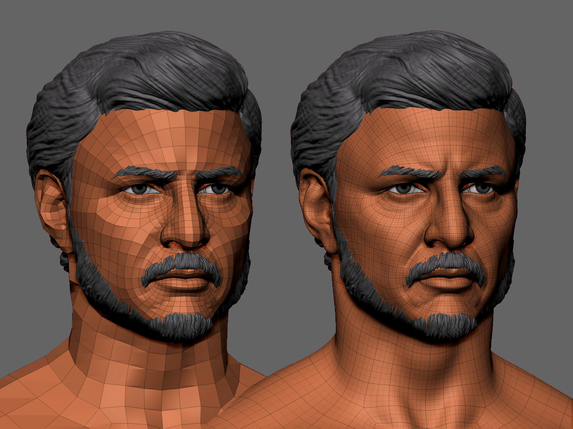 3D model ZbrushBaseModel Male Anatomy low res model VR / AR / low-poly ...