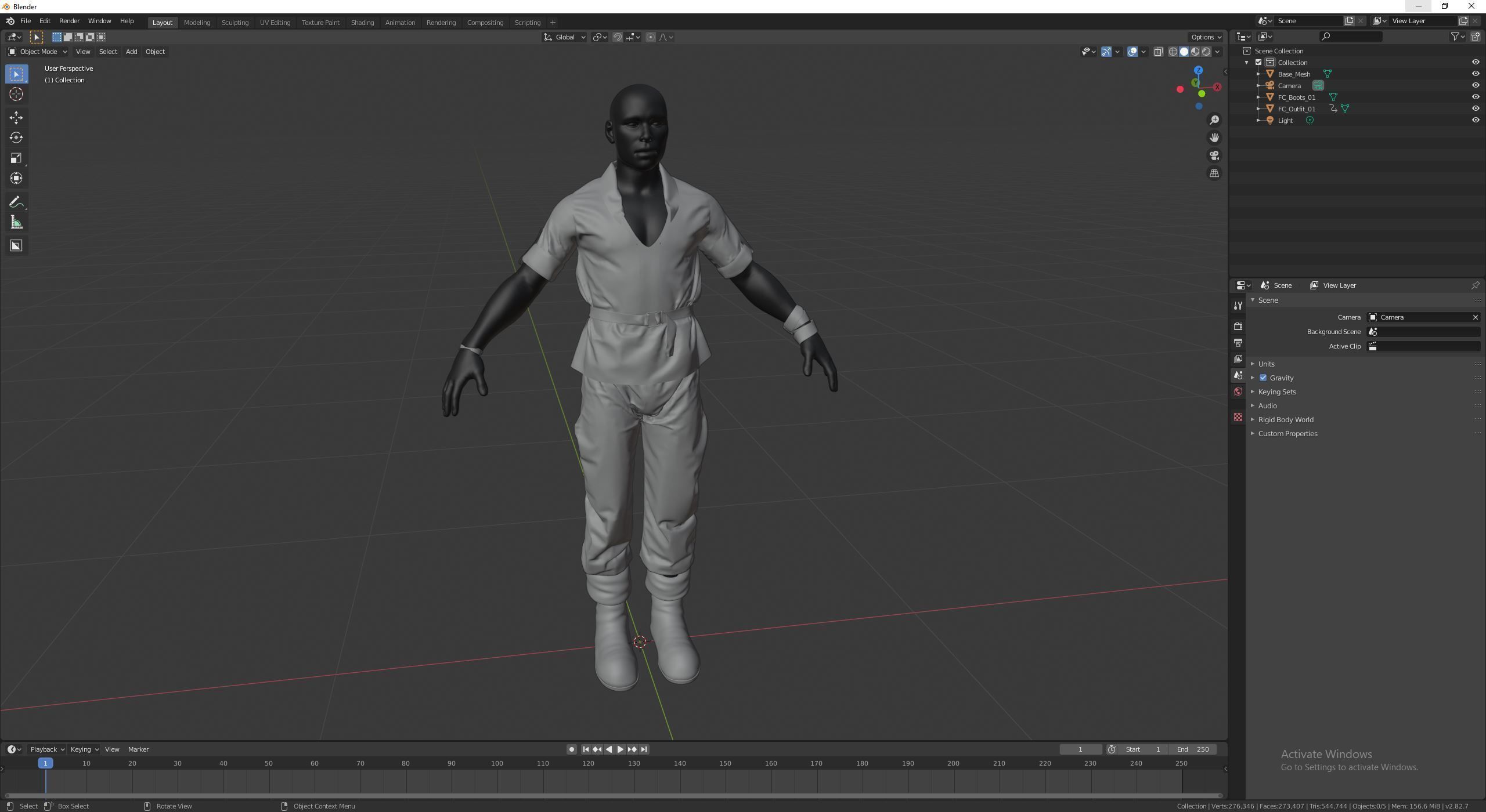 Male Generic Village Outfit 3D model | CGTrader