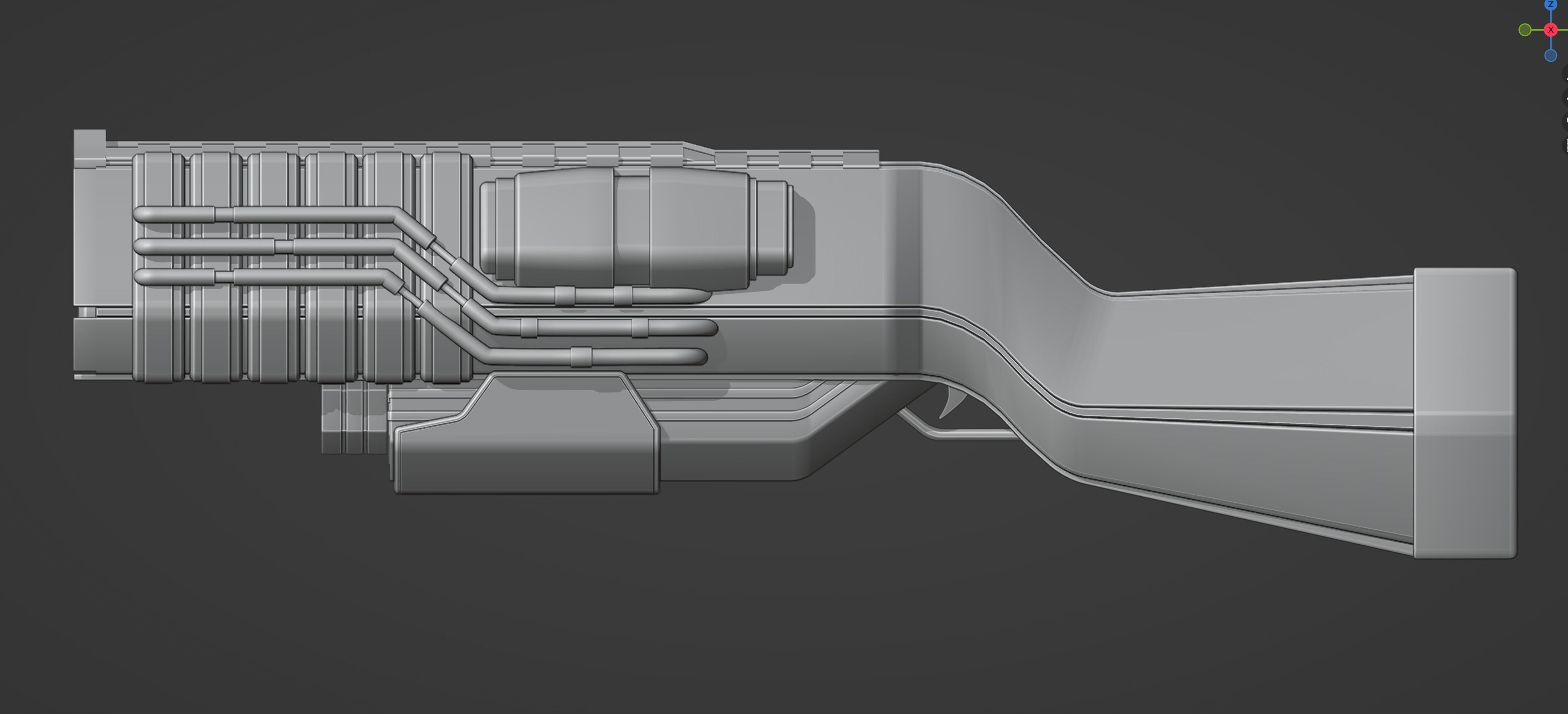 Sci-fiCombatShotgun gun on table free 3D model | CGTrader