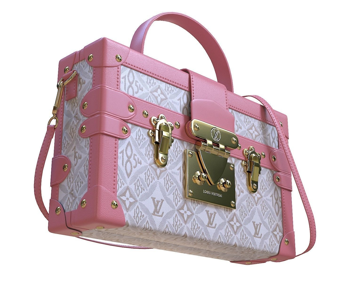 3D model Louis Vuitton Petite Malle Pink VR / AR / low-poly | CGTrader