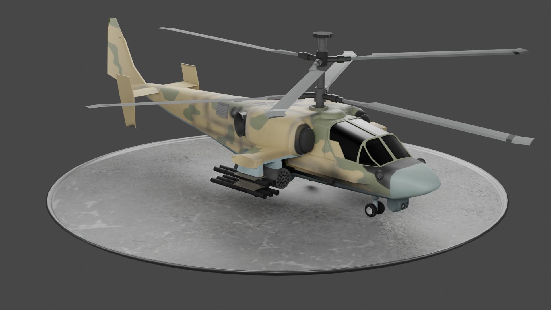 3D model Mini Ka-52 VR / AR / low-poly | CGTrader