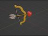 3d of cupid s bow with an arrow icon 3D model | CGTrader