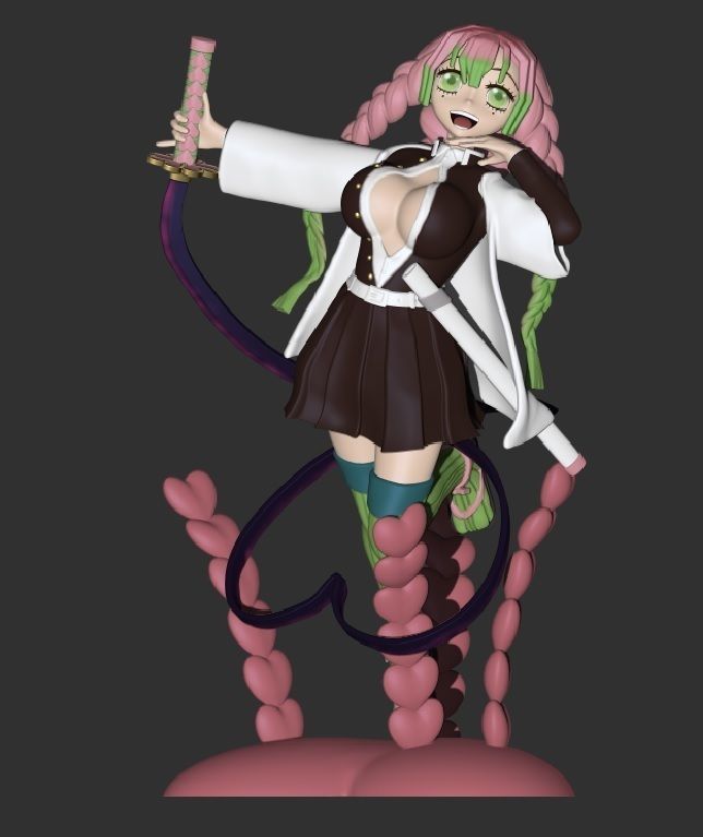 Mitsuri Kanroji from Demon Slayer 3D model 3D printable | CGTrader