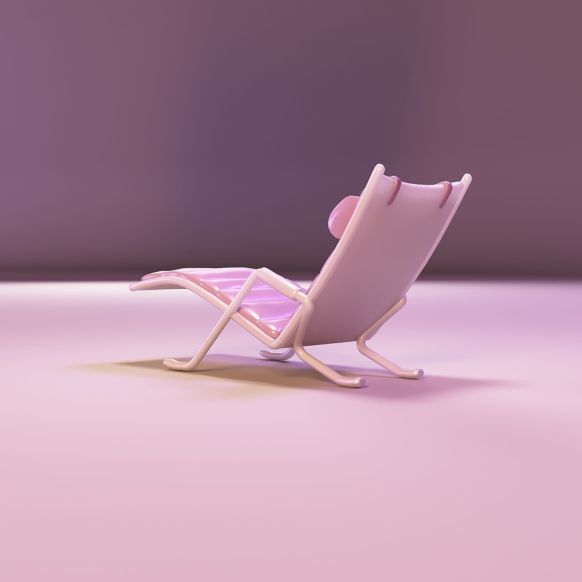Miniature dollhouse furniture modern deck chair 3D model 3D printable ...