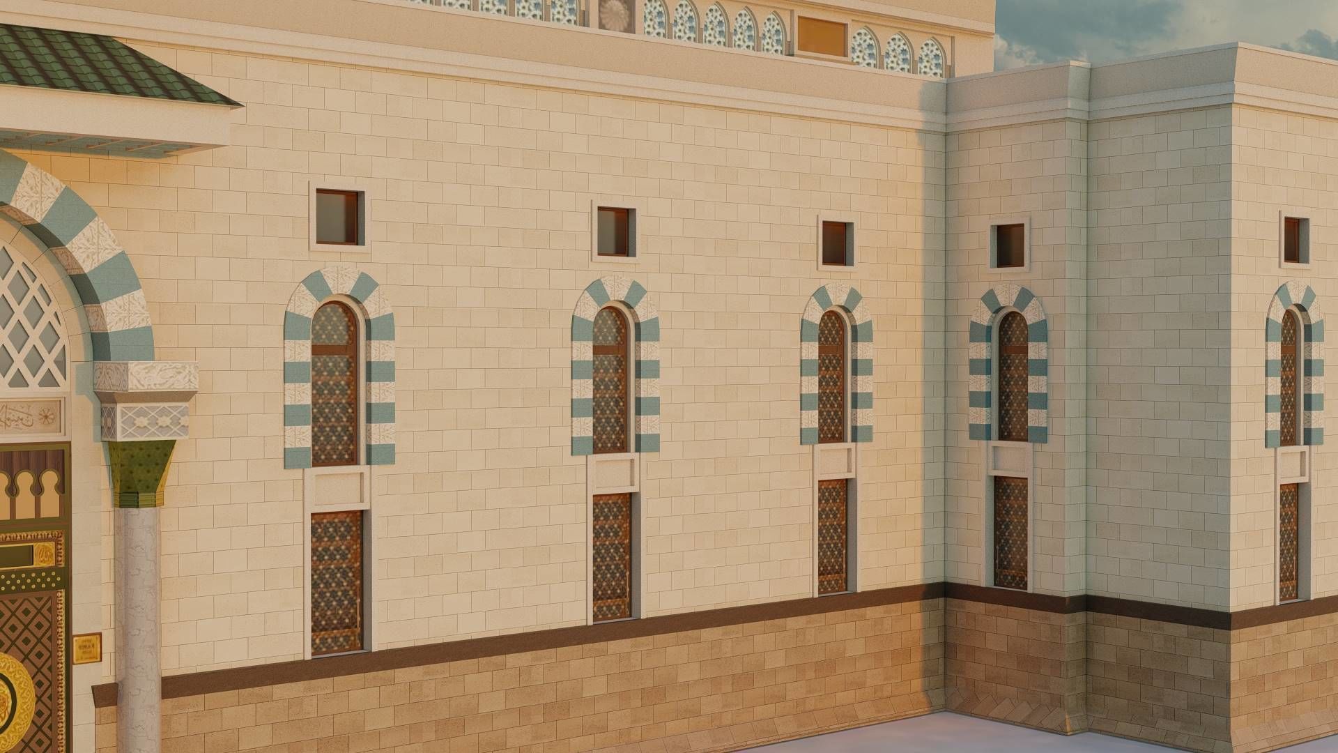 3D model Mosque Block 3 VR / AR / low-poly | CGTrader