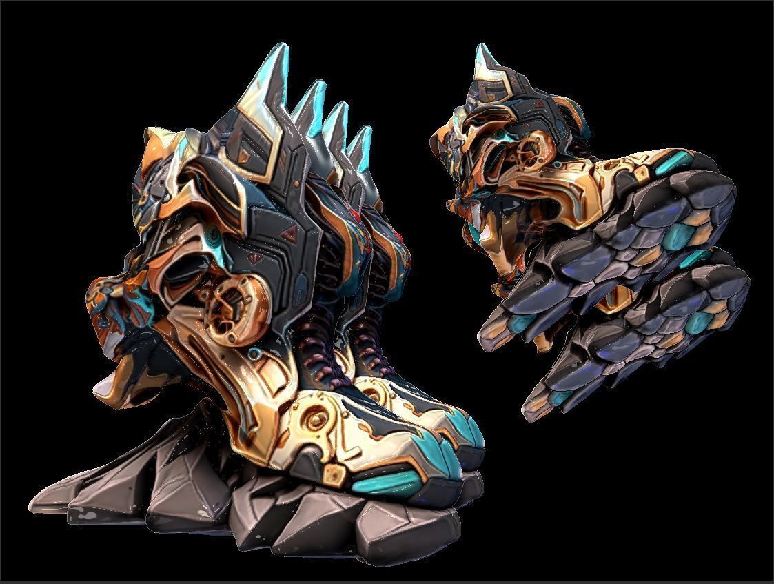 3D model Anime space shoes VR / AR / low-poly | CGTrader