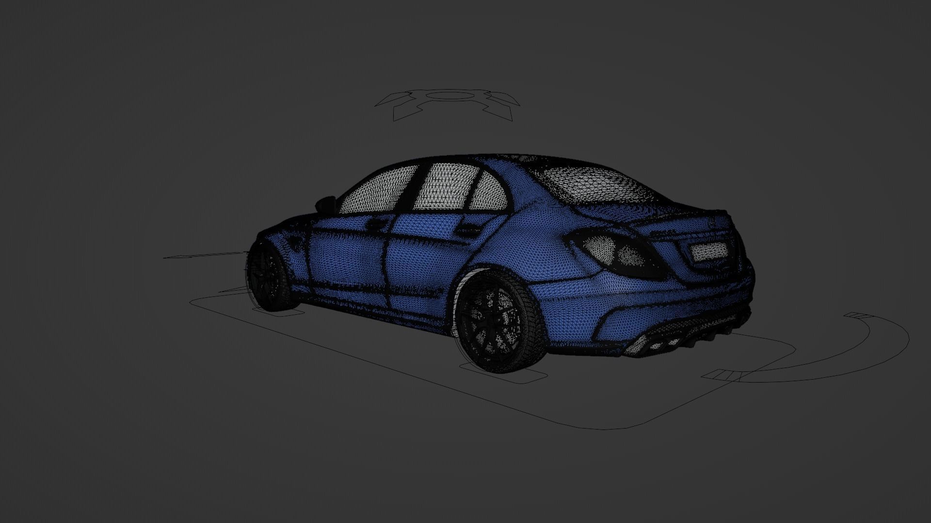 Mercedes C63 AMG 3D model animated rigged | CGTrader