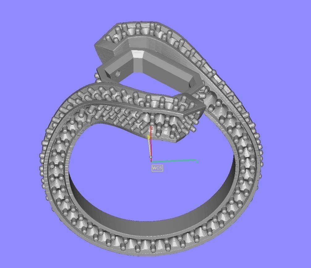 Emerald Cut Tension Setting Bypass Ring 3D model 3D printable | CGTrader Emerald Cut Tension Setting Bypass Ring 3D model 3D printable | CGTrader