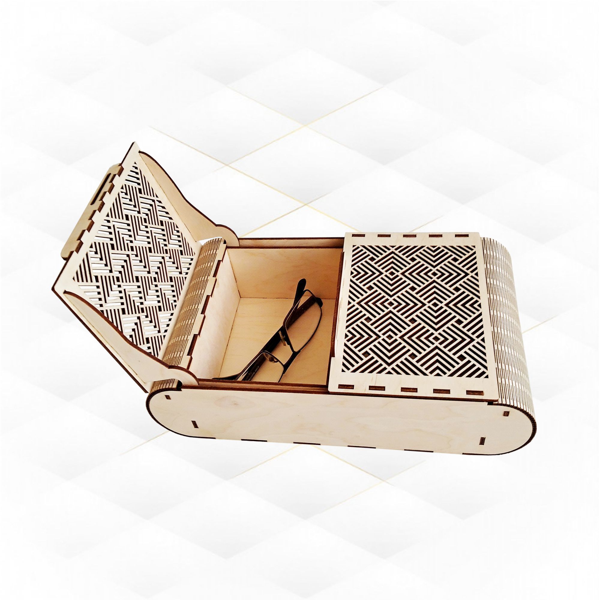 Two sash box download laser cut plan boxes laser cutting design 3D ...