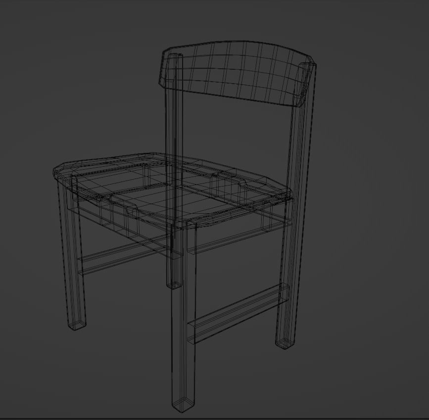 3D model Low-poly Wood Chair VR / AR / low-poly | CGTrader