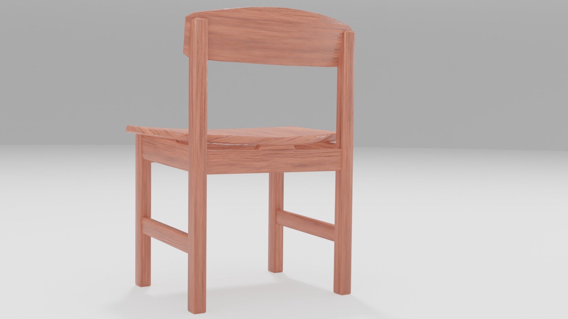3D model Low-poly Wood Chair VR / AR / low-poly | CGTrader