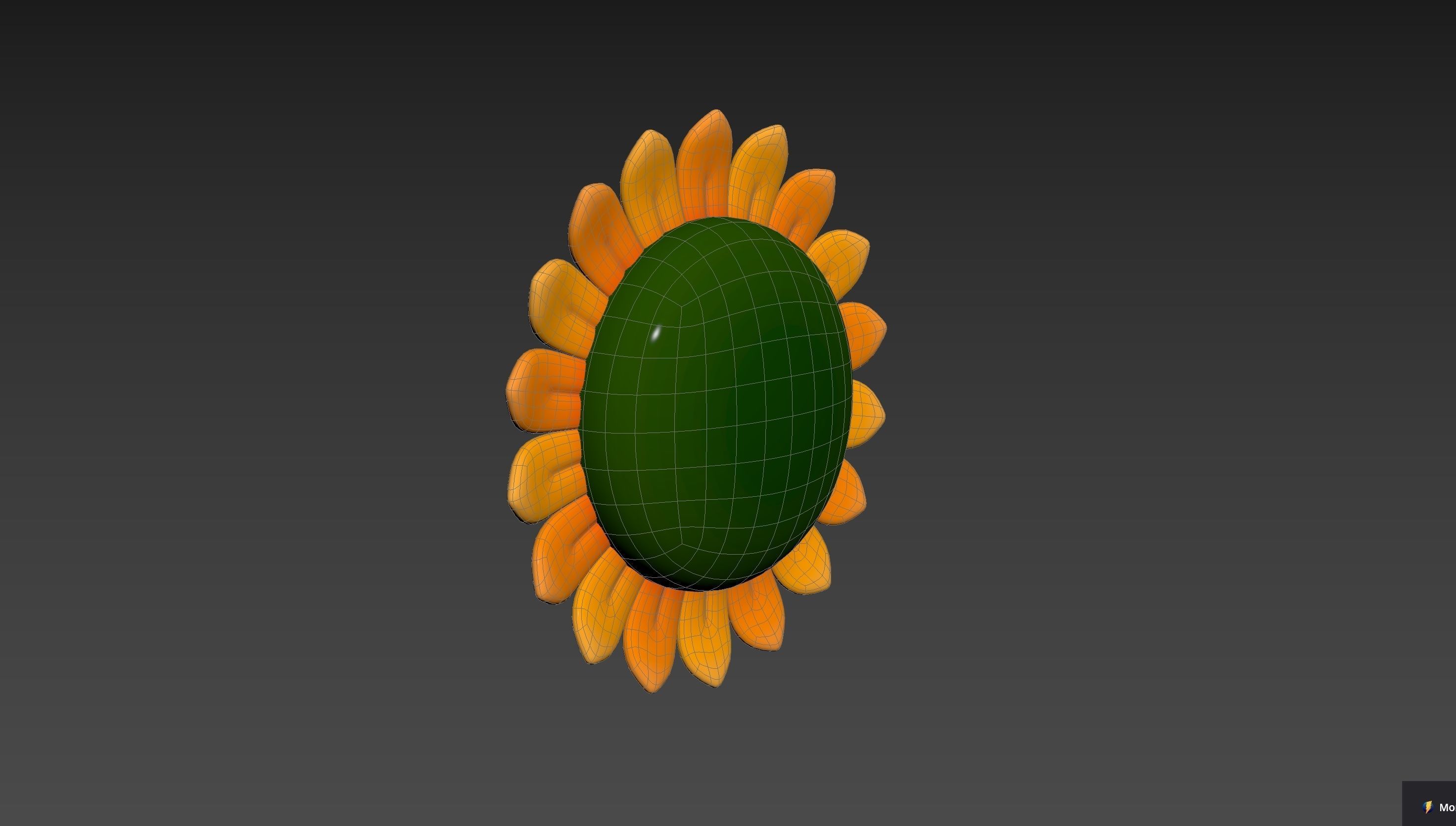 Character227 Cartoon Sunflower 3D model | CGTrader