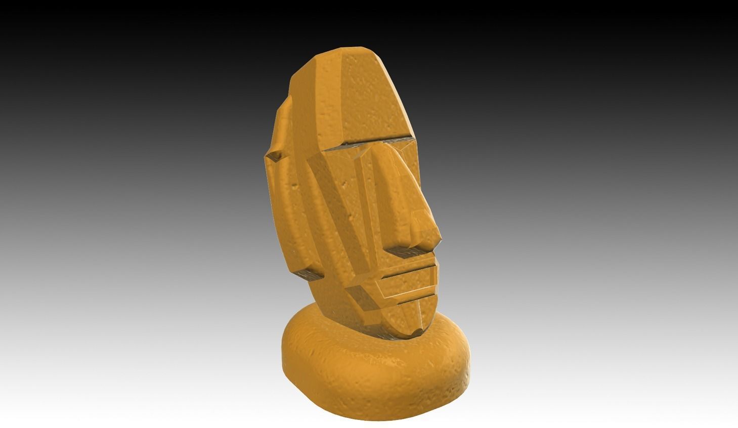 Aquarium Ornaments Second moai free 3D model 3D printable | CGTrader