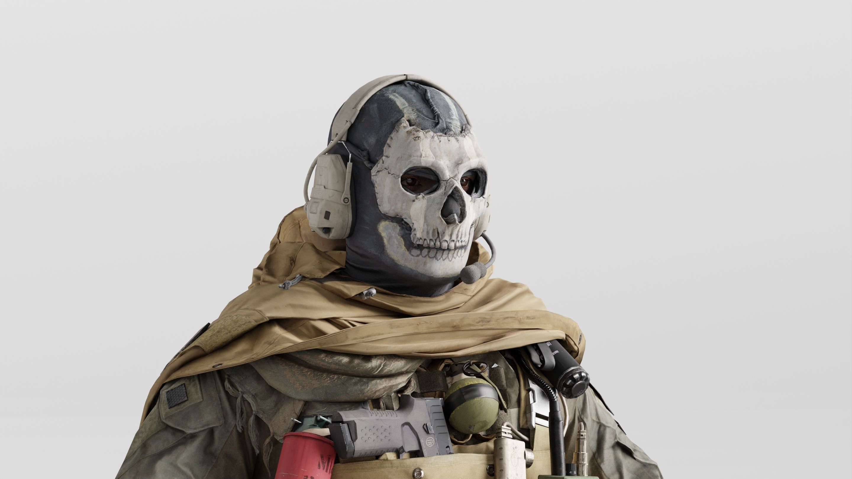 GHOST from Call Of Duty RIGGED 3D model rigged | CGTrader