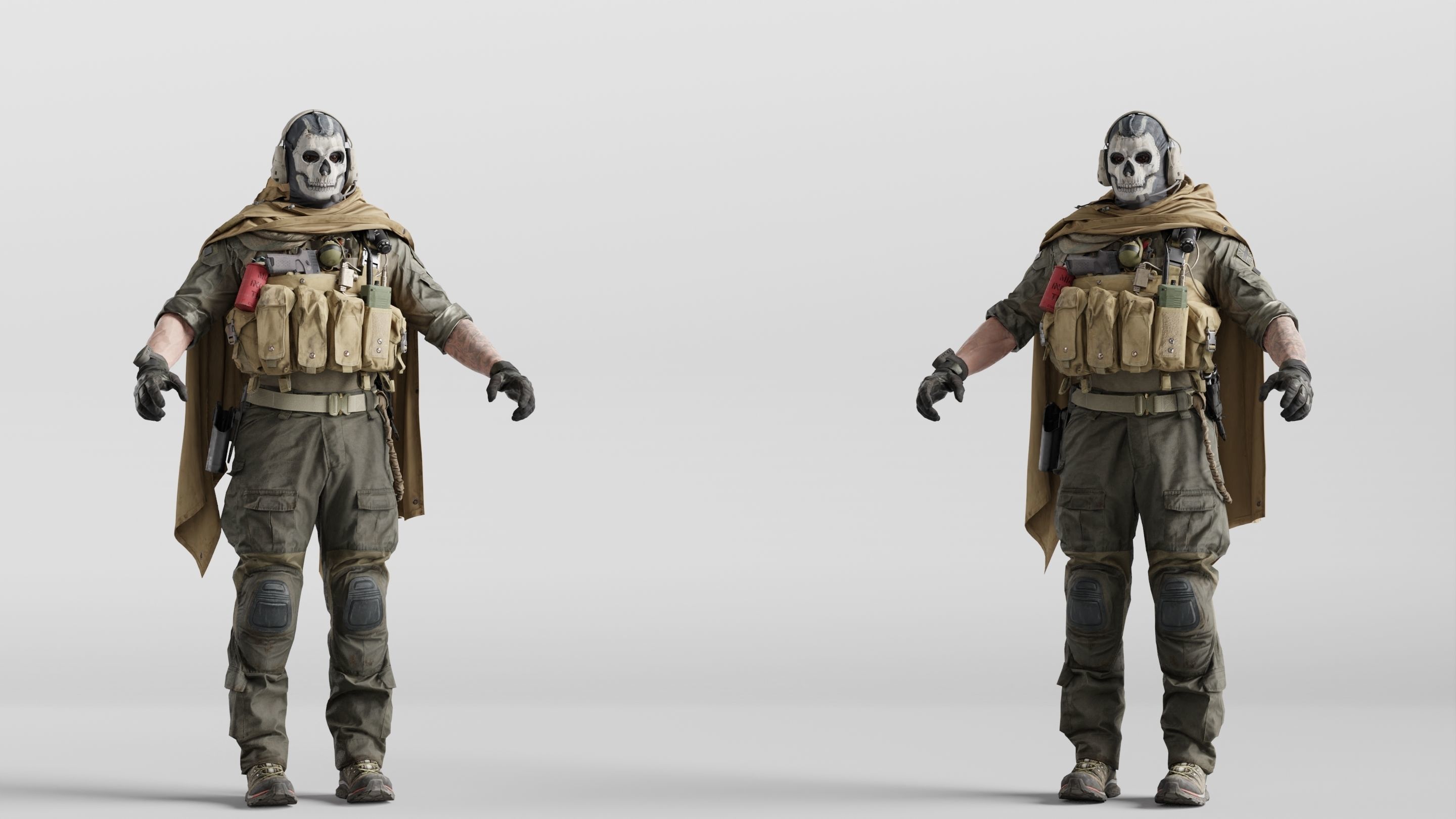 GHOST from Call Of Duty RIGGED 3D model rigged | CGTrader