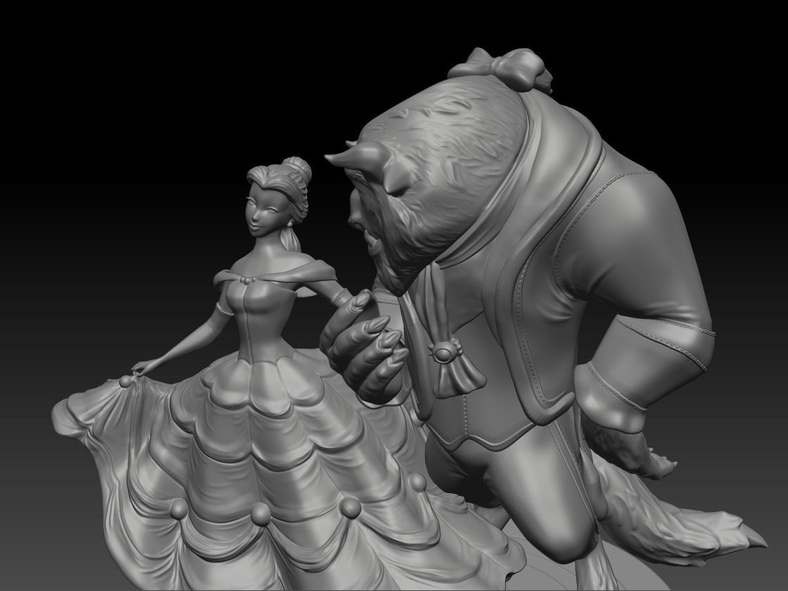 The Beauty and The Beast stl 3d model printing 3D model 3D printable ...