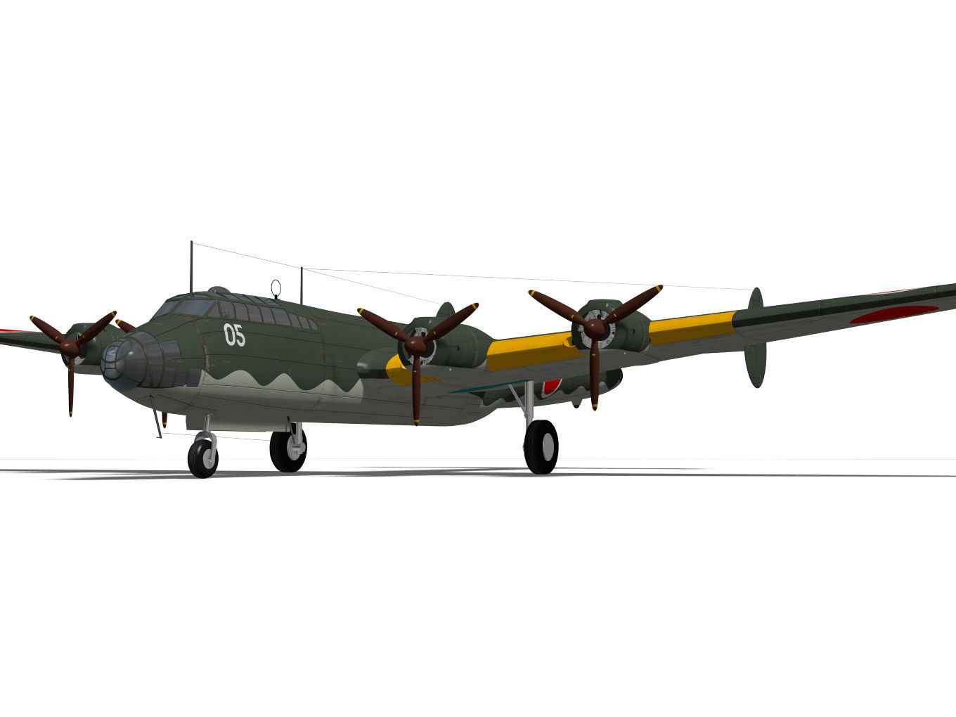 Nakajima G5N Shinzan Kai 3D model | CGTrader