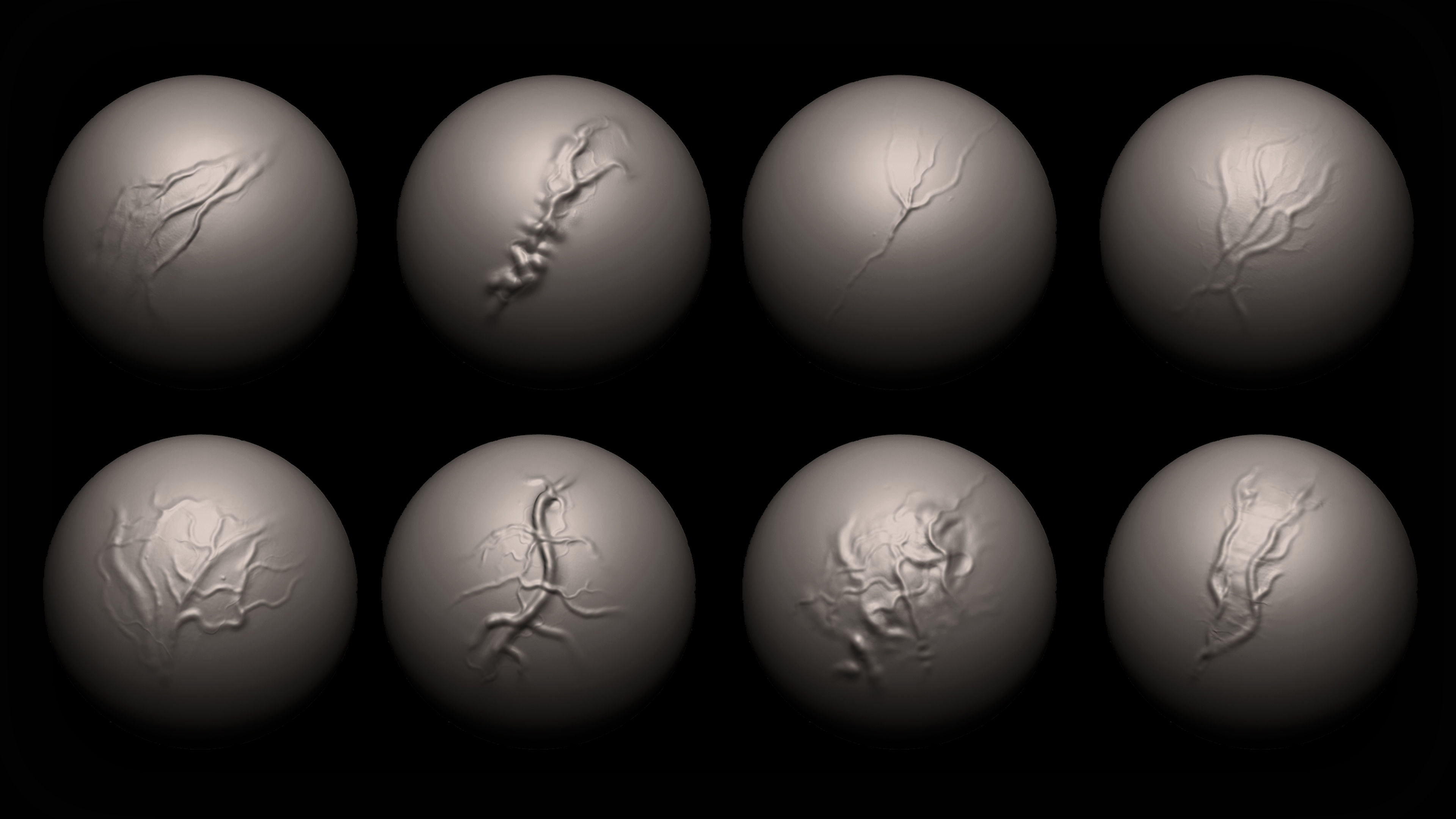 30 Veins and Burns Brush Alphas Texture | CGTrader