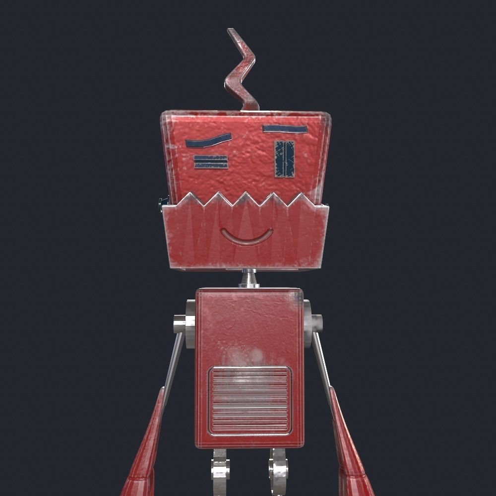sci-fi -robot 01-robot smile 3D model | CGTrader