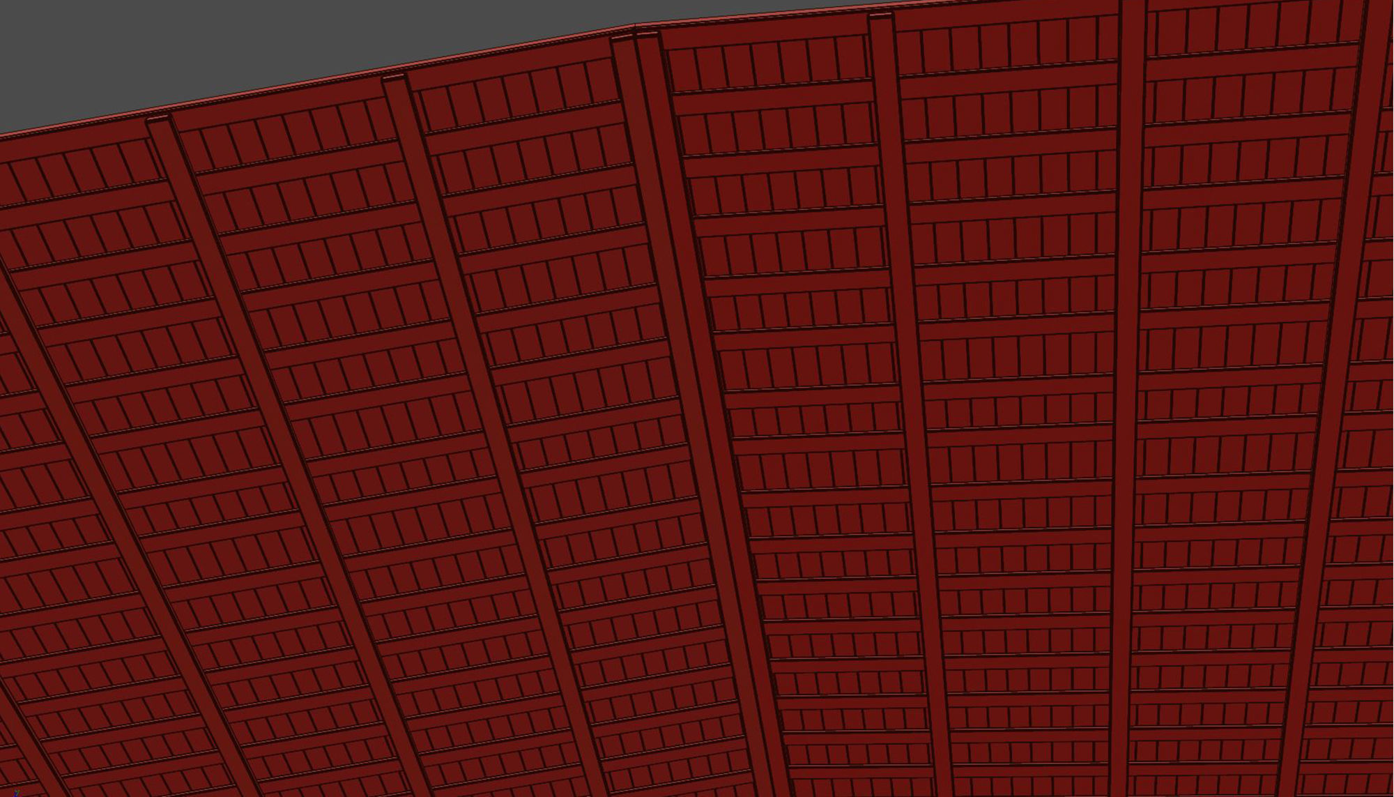 Gable Wooden Ceiling V3 3D model | CGTrader