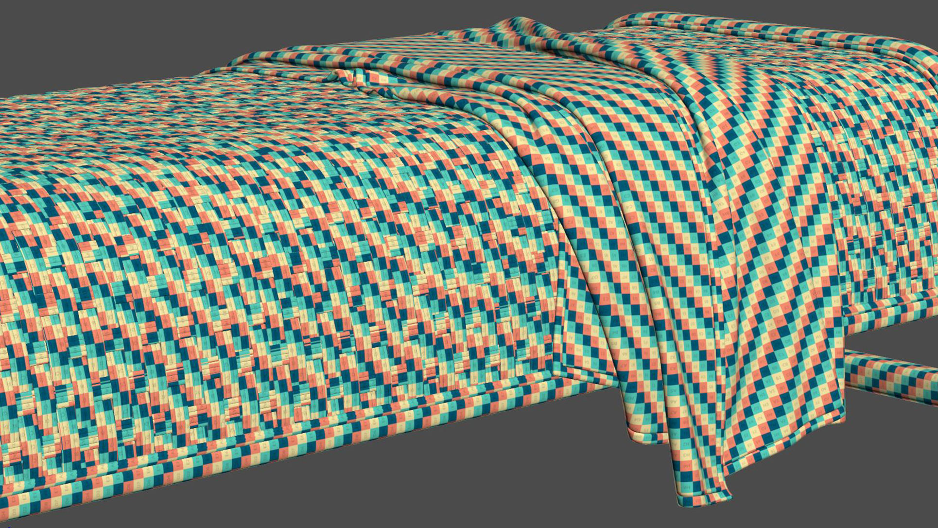 Eliza Rattan Lounge Bench 3D model | CGTrader