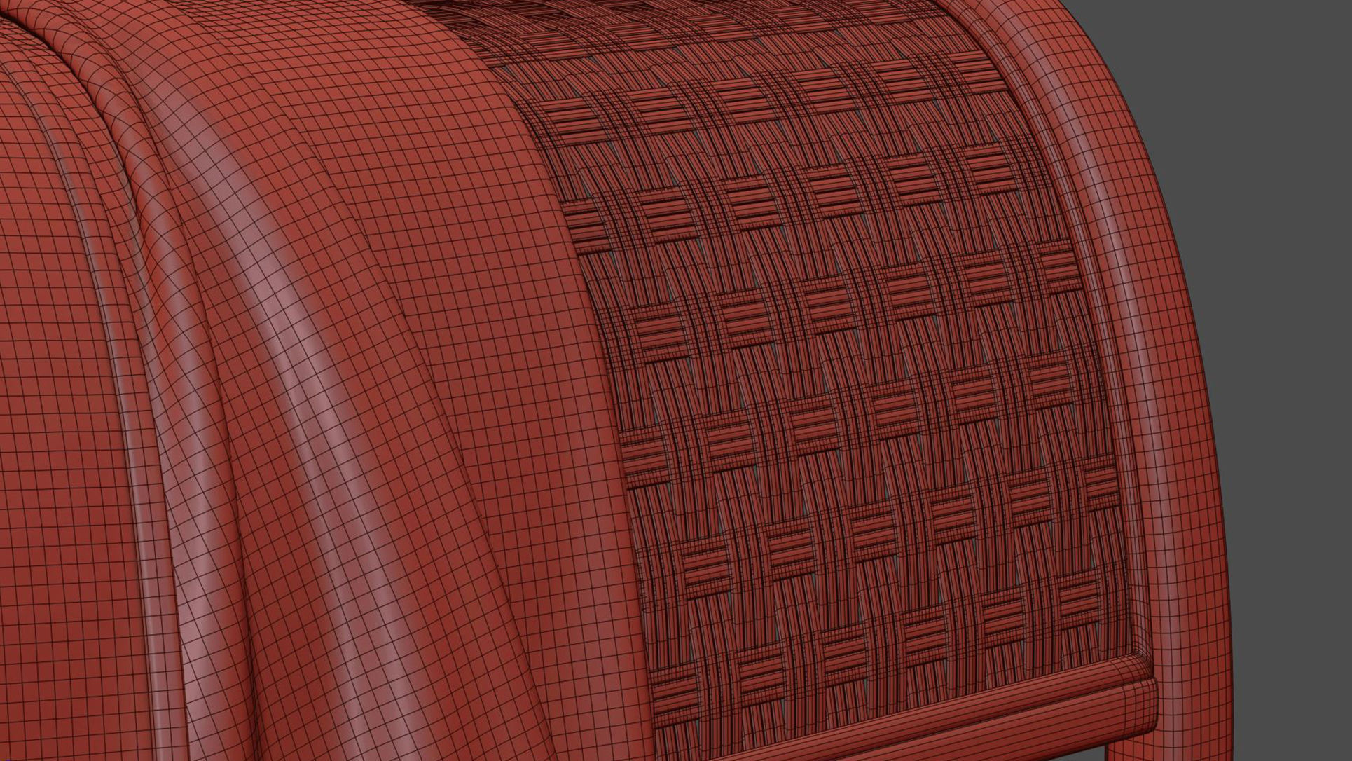 Eliza Rattan Lounge Bench 3D model | CGTrader