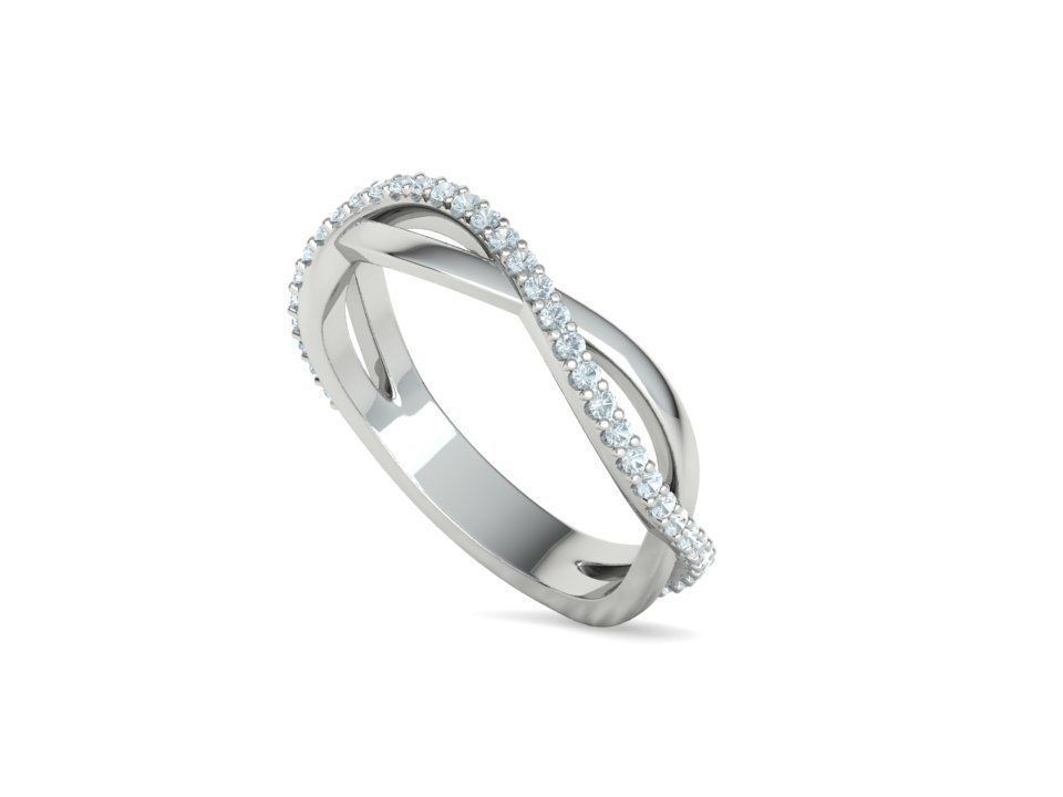 Diamond Infinity Band Ring Sofia Endless Love 3dmodel 3D model 3D printable | CGTrader