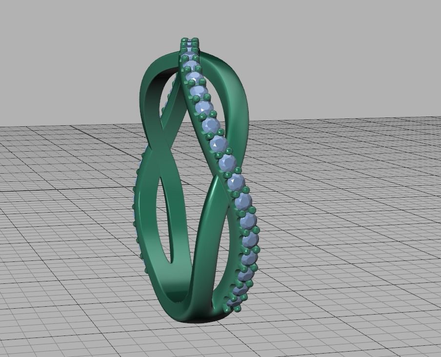 Diamond Infinity Band Ring Sofia Endless Love 3dmodel 3D model 3D ...