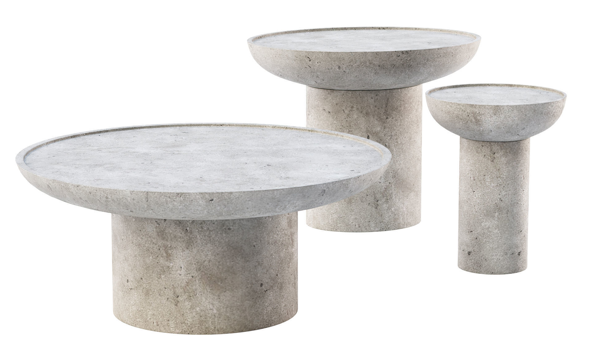 Jack Concrete Round Tables 3D model | CGTrader