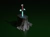 Sword embedded in tree trunk free 3D model | CGTrader