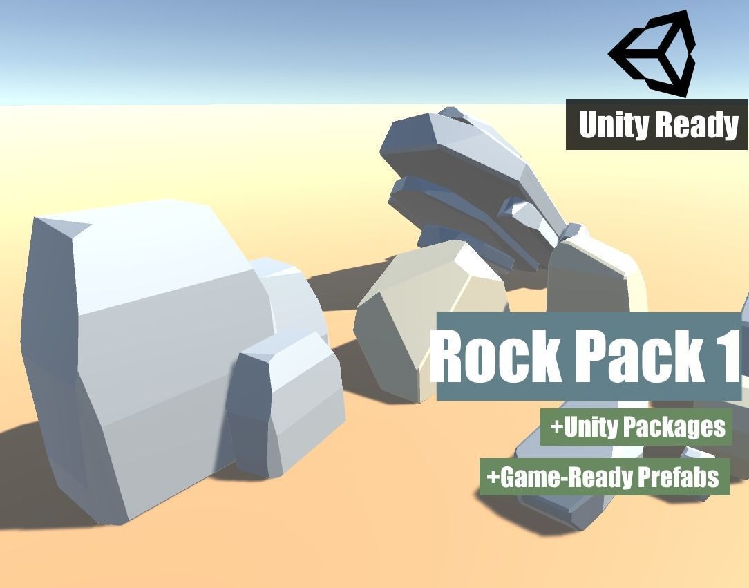 3D model Rock Pack 1 low poly environment VR / AR / low-poly | CGTrader