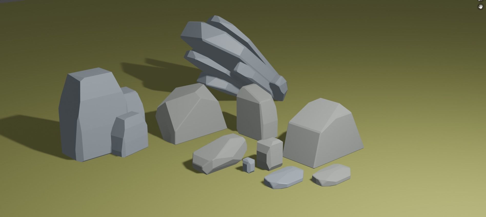 3D model Rock Pack 1 low poly environment VR / AR / low-poly | CGTrader